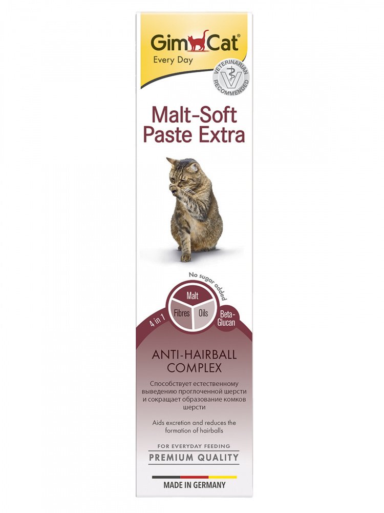 Gim Cat Malt-Soft Paste Extra паста для выведения комков шерсти ...